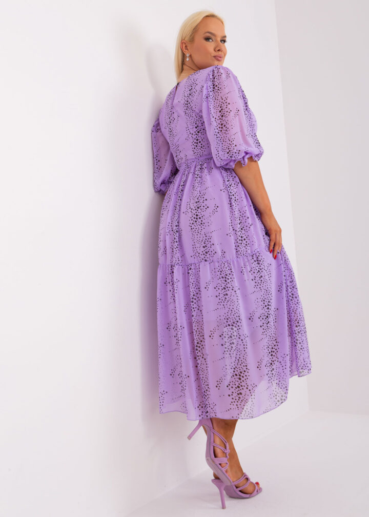 Ženska obleka Jelena lilac plus size – Pri mamici