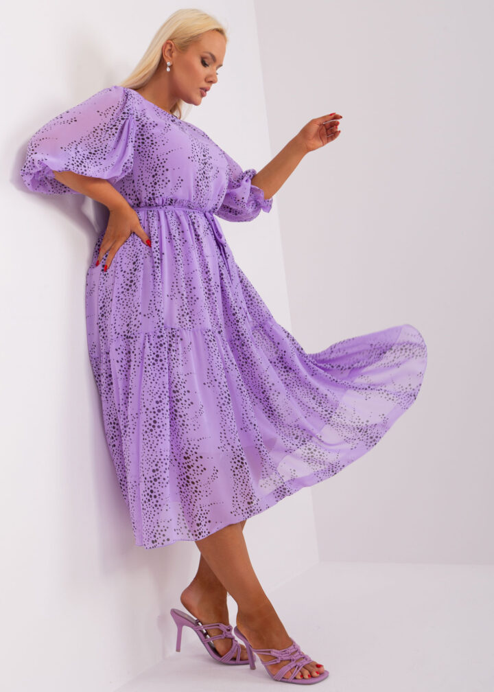 Ženska obleka Jelena lilac plus size – Pri mamici